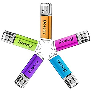 USB Drive 32 GB Thumb Drive 5PCS Bosexy USB 2.0 Memory Stick 32G Flash Drive Multicolor