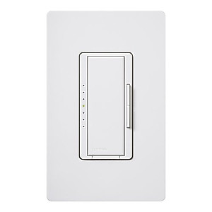 Lutron Maestro In-Wall Digital Dimmer, 600 Watt Single-Pole, with Wallplate, MAW-600H-WH, White