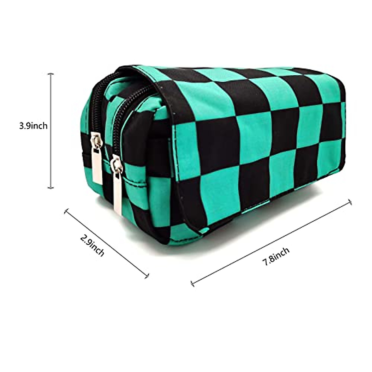 Anime Pencil Case, Cute Kawaii Large Capacity Pencil Pouch Holder for Boys Girls Teens College Back to School Stationery, Green