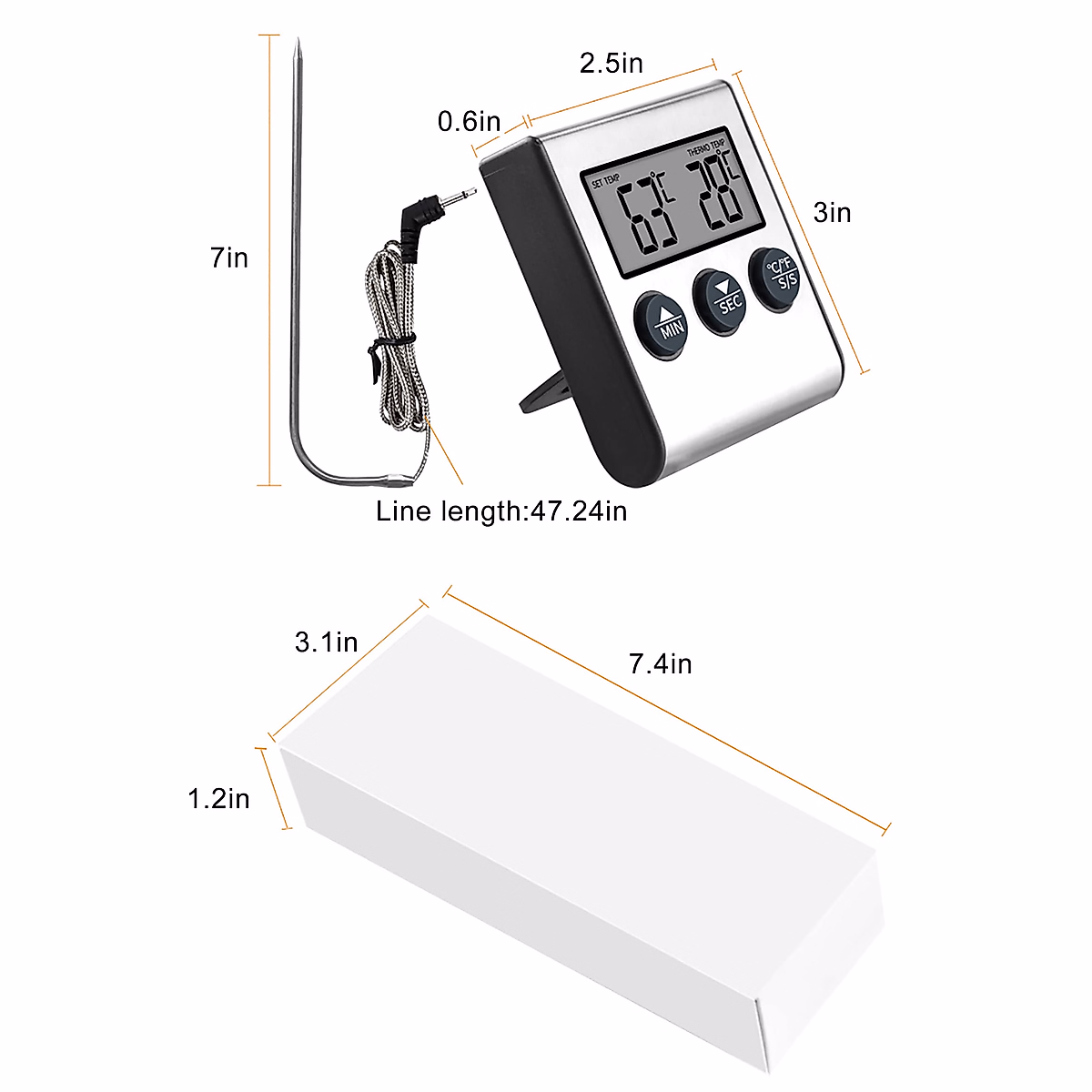 Meat Thermometer Digital for Cooking Precise Oven Temperatures - Accurate Food Thermometer Design
