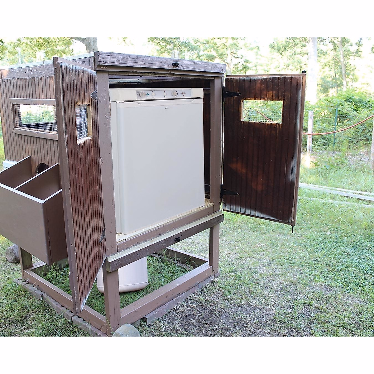 SMETA Propane Refrigerator RV 3 way Off Grid Camper Fridge Outdoor Refrigerator for Patio 12V/110V/Gas LPG, No Noise, Solar Fridge for RV Garage, Single Door, 3.5 Cu.Ft, White