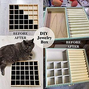 20 Pcs Self Adhesive Velvet Flocking Liner for Jewelry Drawer,Box Lining，Self Adhesive Velvet Liner Flocked Fabric (Beige White)