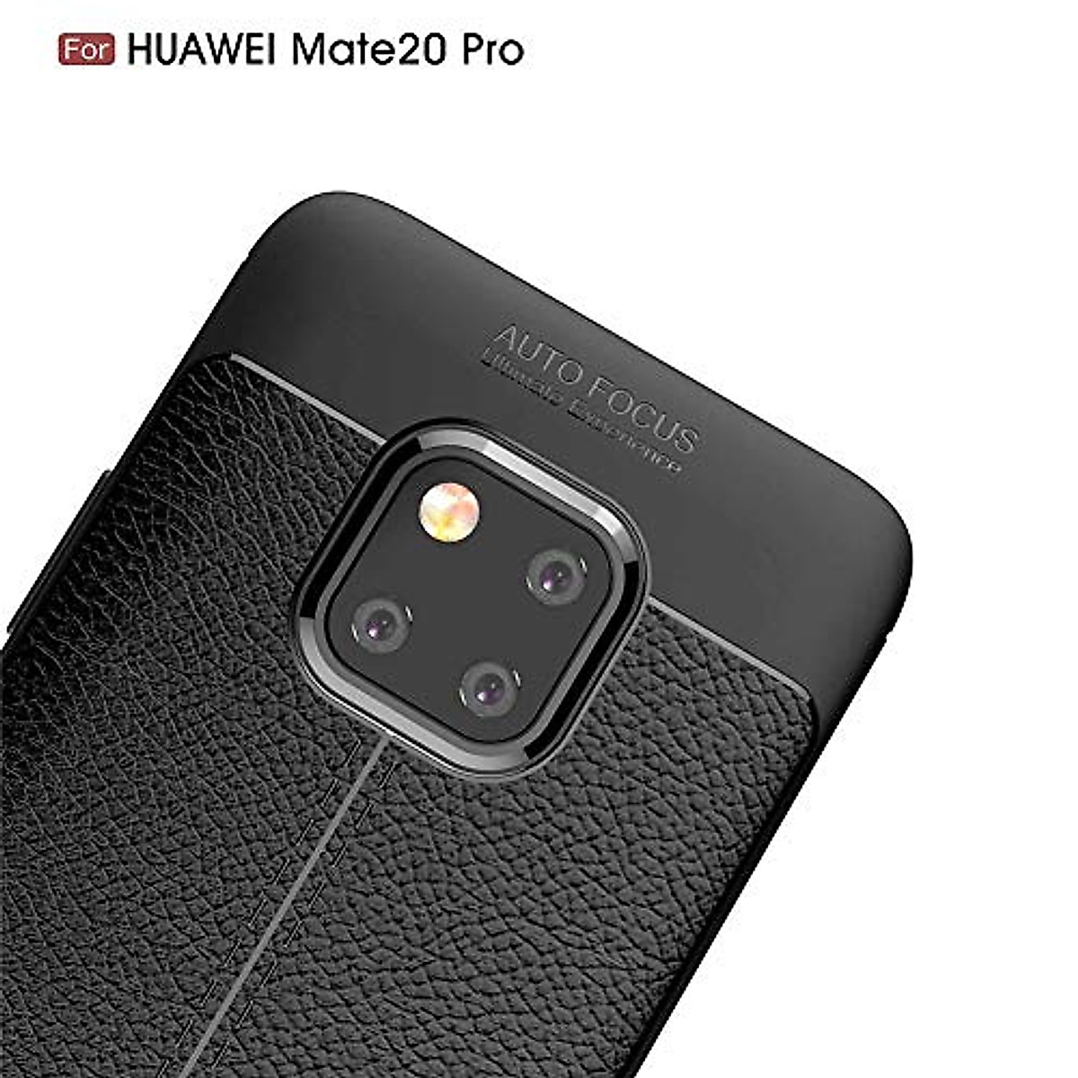 Beovtk Compatible with Huawei Mate 20 Pro case, Silicone Leather[Slim Thin] Flexible TPU Protective Case Shock Absorption Carbon Fiber Cover for Huawei Mate 20 Pro (Navy)