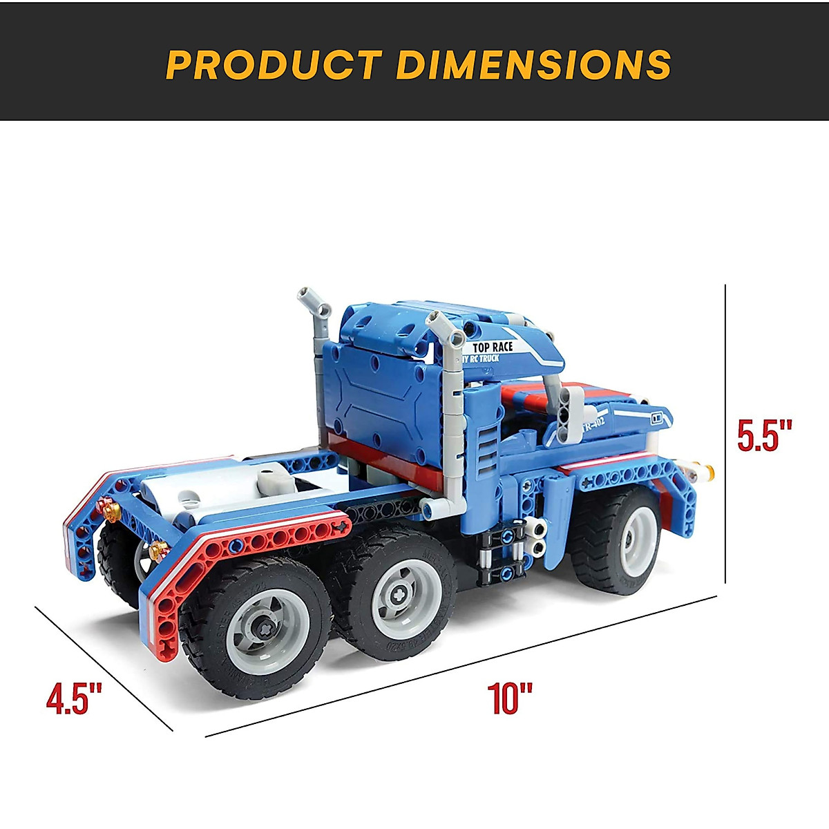 Top Race STEM Projects for Kids - Toys for Boys - Construction Toys for Kids - Ideal Gifts for Boys and Girls - Educational Toy Set - 2 in 1 Vehicle Building Kits - Remote Control Car Model Kits