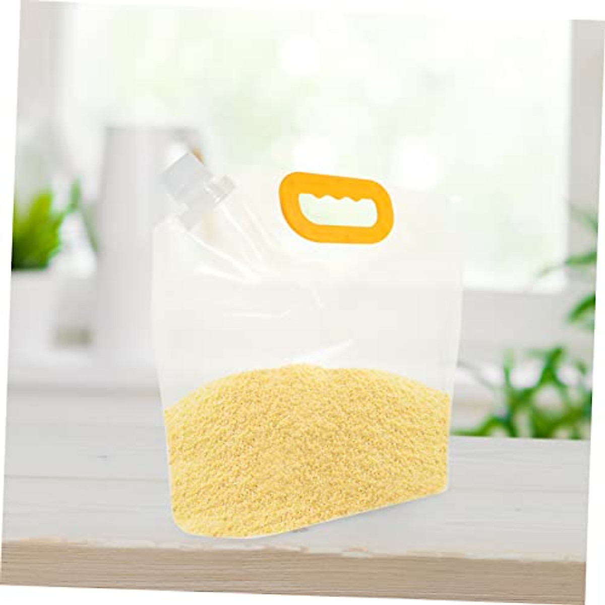Zerodeko 10pcs Transparent grain bag food packaging bags clear storage bag clear storage tote stand up grain seal bag nut dispenser Dried Food Storage Bags Large Diameter rice grains