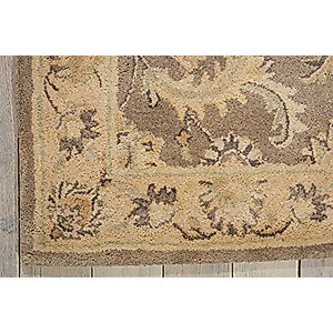 Nourison Jaipur Taupe Rectangle Area Rug, 5-Feet 6-Inches by 8-Feet 6-Inches (5'6" x 8'6")