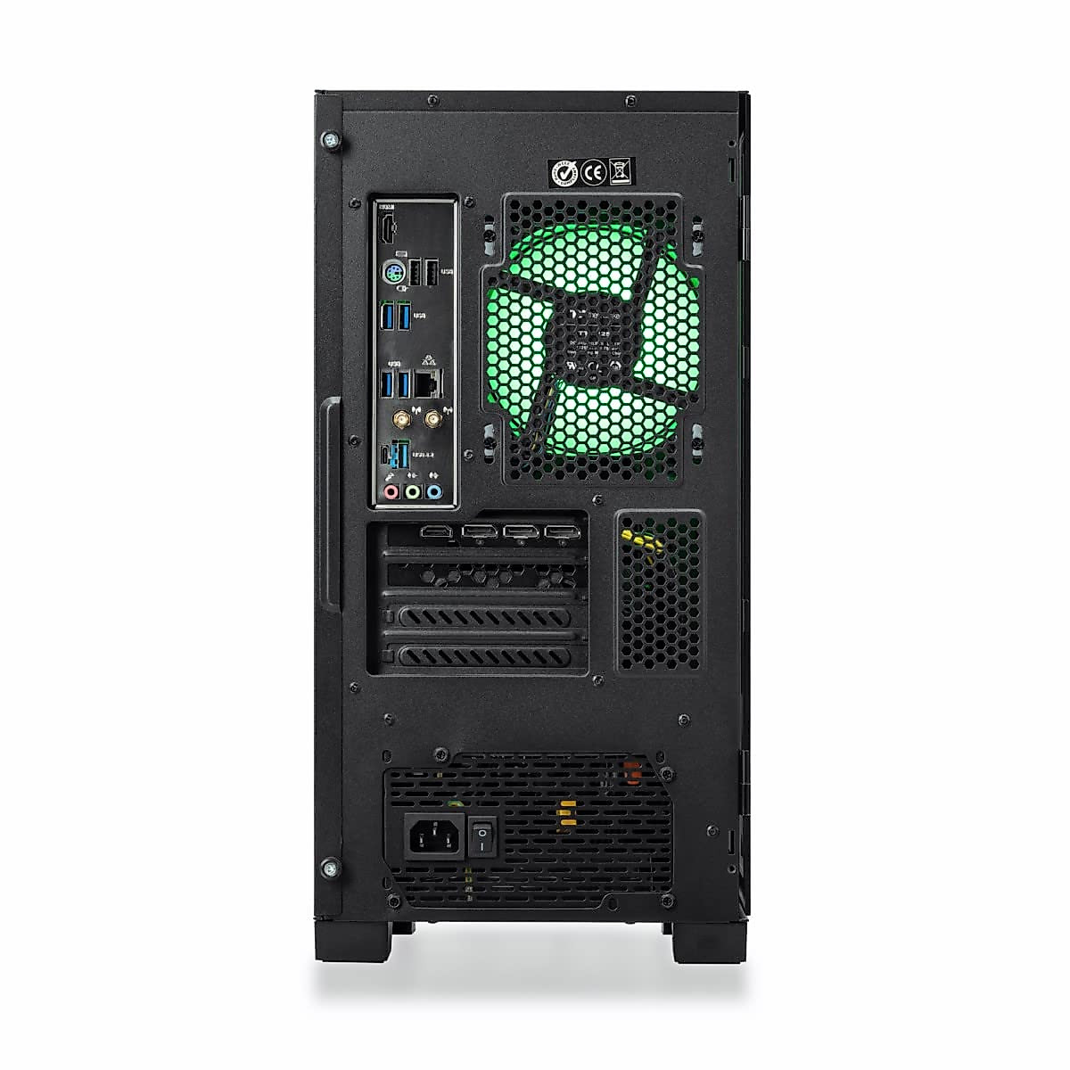 Thermaltake Graphite 360 Gaming PC (AMD Ryzen 5 5600X, RTX 3060, 16GB RGB 3200Mhz DDR4 ToughRAM RGB Memory, 1TB NVMe M.2, WiFi, Win 10 Home) Gaming Desktop Computer S1BK-B550-G36-LCS,Black