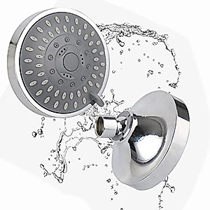 Solimeta High Pressure Shower Head, High Flow Bathroom Showerhead with Adjustable Brass Ball Joint