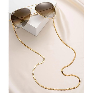 Ettika Glasses Strap, Eye Glasses Holders Around Neck. Glasses Chain. Desert Dweller Gold Tone Plated Sunglasses Strap. Birthday Gifts