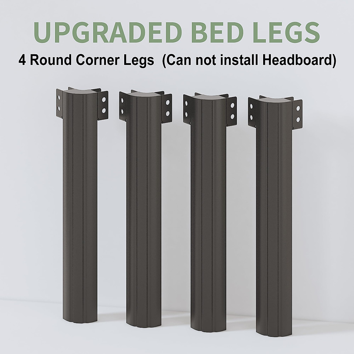 Lutown-Teen 14 Inch California King Bed Frames with Rounded Corner Legs, Heavy Duty Metal Cal King platform bed frame, No Box Spring Needed, Noise Free, Easy Assembly