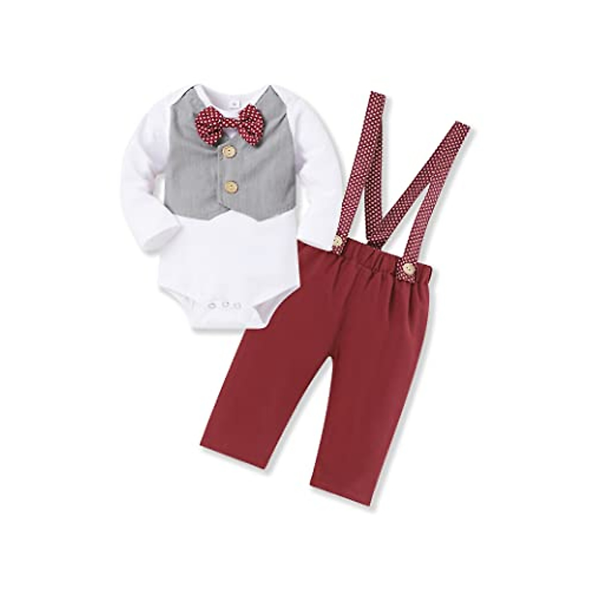 Yoveme Baby Boy Summer Clothes Gentleman Outfit Newborn Wedding Clothes Bowtie Tuxedo Formal Suit