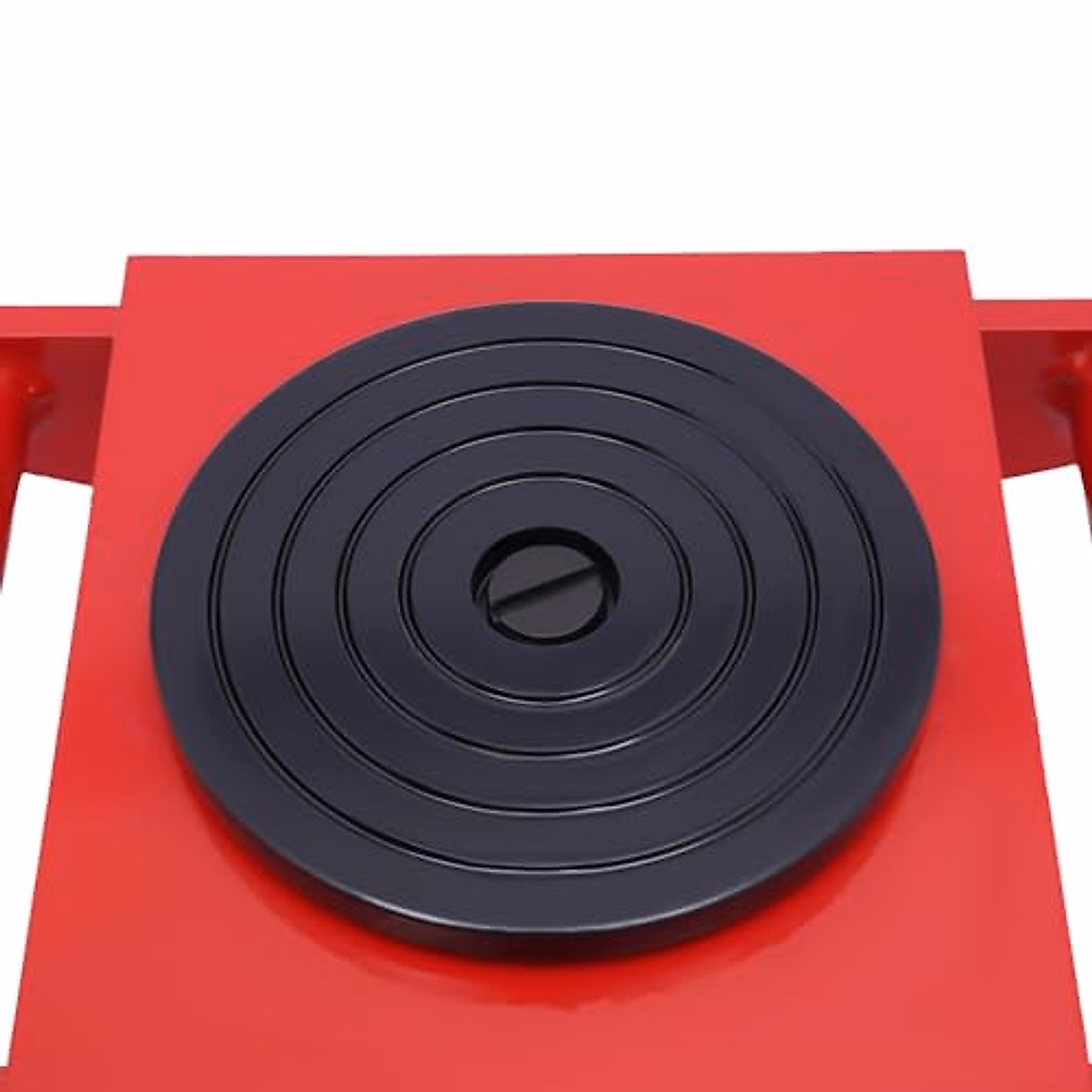 Machinery Skate Dolly, 13200LBS/6T Heavy Duty Carbon Steel Machinery Moving Skate with 4 PU Wheels and 360°Rotation Non-Slip Cap for Heavy Duty Industrial Moving Equipment (Red)