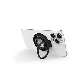 STM MagLoop – Designed for MagSafe iPhone – Magnetic 3-in-1 Accessory – Finger Loop Grip, Kickstand and Bottle Opener – Black (stm-936-327Y-01)