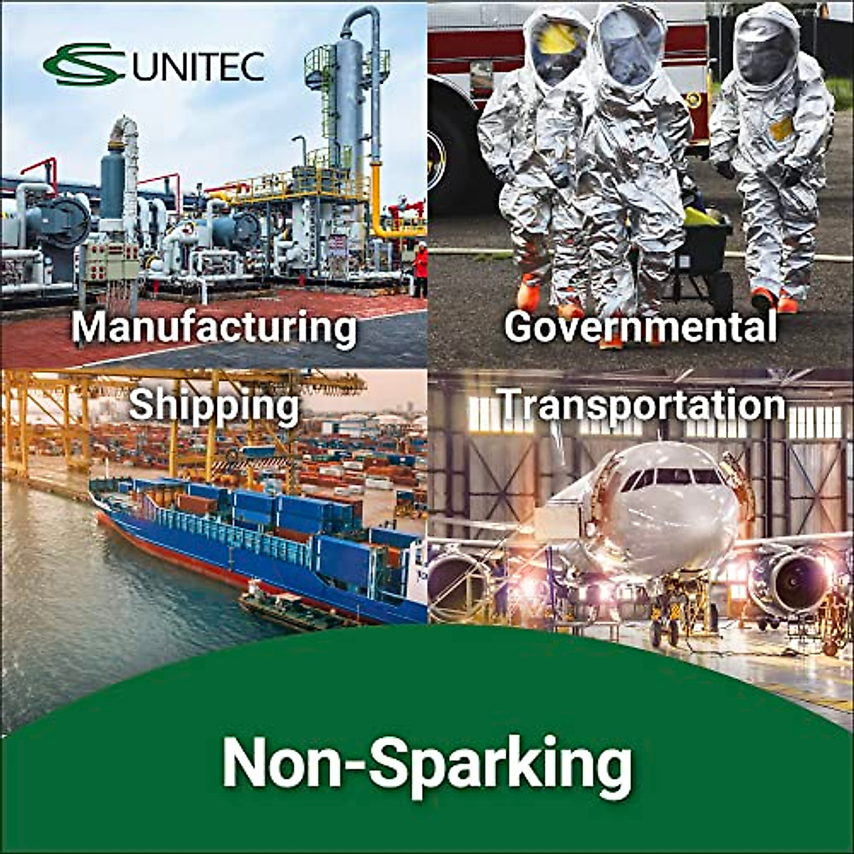 CS Unitec | Non-Sparking Aluminum Bronze Flange Wedge with Lanyard Hole | Metal Pipefitting Welding Tool | 1/2 in x 3/4 in x 4 in