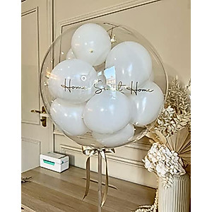 Bobo Balloons 20Inch Kit Tcwlyfc 50Pcs - Balloon Arch Kit, Clear Balloons Decor For Birthdays, Weddings, Baby Showers, Durable TPU - Party Decorations, Bulk Balloons, Bobo Balloons Set