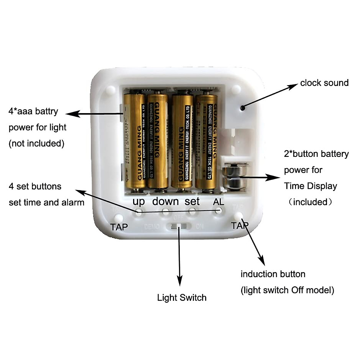 3 inch Small Size Mini LED Anime Digital Alarm Clock 7 Colorful Light Bedroom Decorations Room Decor for Girl