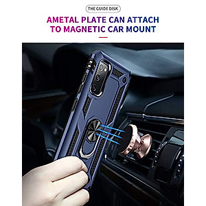 ADDIT S20 fe Case,S20 fe 5G Case, [Military Grade ] 15ft. Drop Tested Protective Case with Magnetic Car Mount Ring Holder Stand Cover for Samsung Galaxy S20 fe/S20 fe 5G - Blue