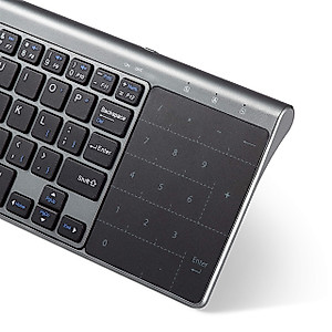 Vilros 2.4GHz 10 Inch Wireless Keyboard with Touchpad -Great for Raspberry Pi