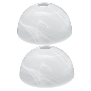BESTOYARD 2pcs Frosted Glass Lampshade Chandelier Shade Chandelier Lamp Shades Glass Light Covers Alabaster Shade Wall Led Glass Bell Alabaster Shad Globe Lamp Cover Round White Pendant