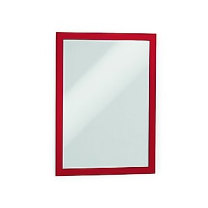 DURABLE Self-Adhesive Magnetic DURAFRAME Document Sign Holder, Letter-Size 8-1/2" x 11", Red, 2 Pack (476803)