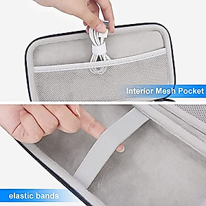 Elonbo 3D Pen Carrying Case for MYNT3D Professional Printing 3D Pen with OLED Display, Extra Mesh Pocket Fits ABS Plastic Filament, A/C Adapter, Black+Grey (Case Only! MYNT3D Not Included)