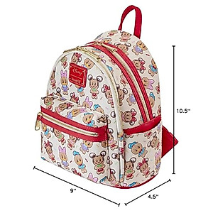 Loungefly Disney Mickey & Friends Gingerbread Cookie All-Over Print Mini Backpack With Ear Headband