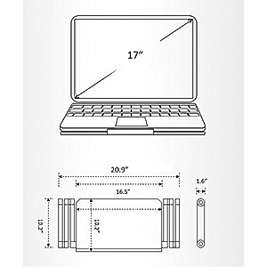Goldball Portable Laptop Computer Desk Adjustable Vented Laptop Table Portable Bed Tray Book Stand Multifunctional & Ergonomics Design Dual Layer 17” Laptop Computers or Smaller (Rose Red)