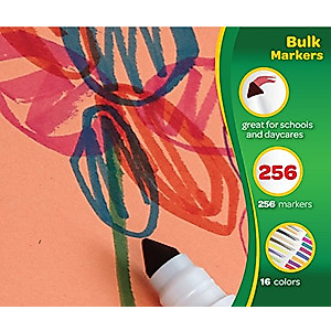 Crayola Broad Line Markers Classpack (256 Ct), Bulk School Supplies For Teachers, Kids Markers For School, Classroom Supplies