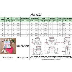 zarmfly Toddler Girls Summer Short Set Outfit Rainbow Sleeveless Tank Tops and Shorts 2PC Clothing Set 5t