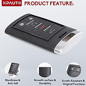 NPAUTO Key Fob Remote Replacement for Cadillac SRX ATS ELR XTS 2010 2011 2012 2013 2014 2015 Keyless Entry Remote Control Start Car Key Fobs (FCCID NBG009768T, 5-Buttons, 315 MHz)