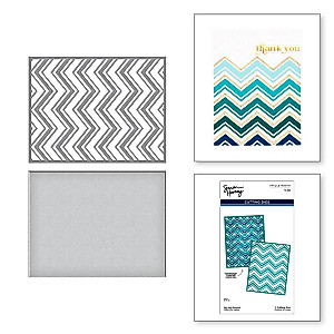 Spellbinders Zig Zag Chevron by Simon Hurley Etched Dies, Metal