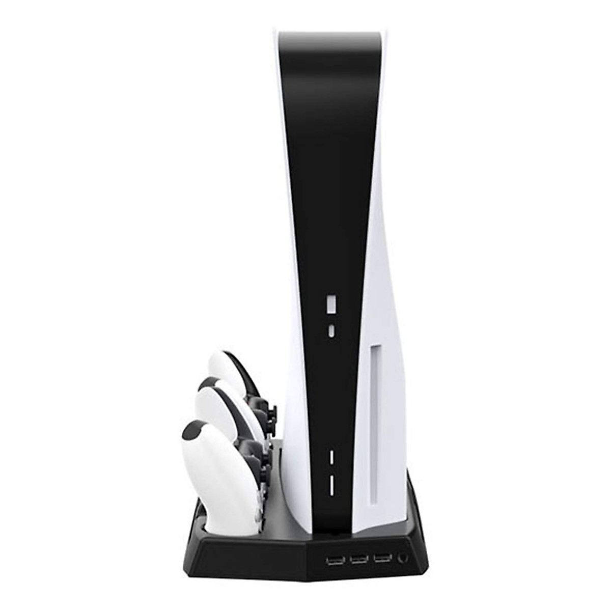 Esenlong Multi- Function Charging Stand with Cooling Fan for PS5 Digital/Ultra HD Controller, Vertical Charger Cooling Storage Stand for PS5 VR Playstation DC 5V 2A