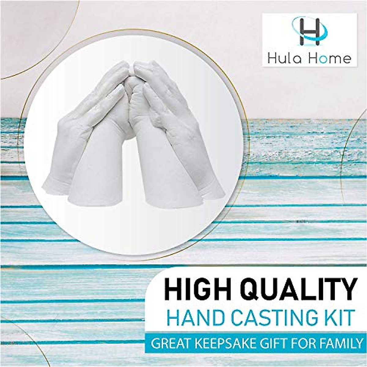 XL Hand Casting Kit for Families, Up to 6 Hands (Adults and Children) | Hand Hold Mold Plaster Casting DIY Keepsake Hands Sculpture Kit