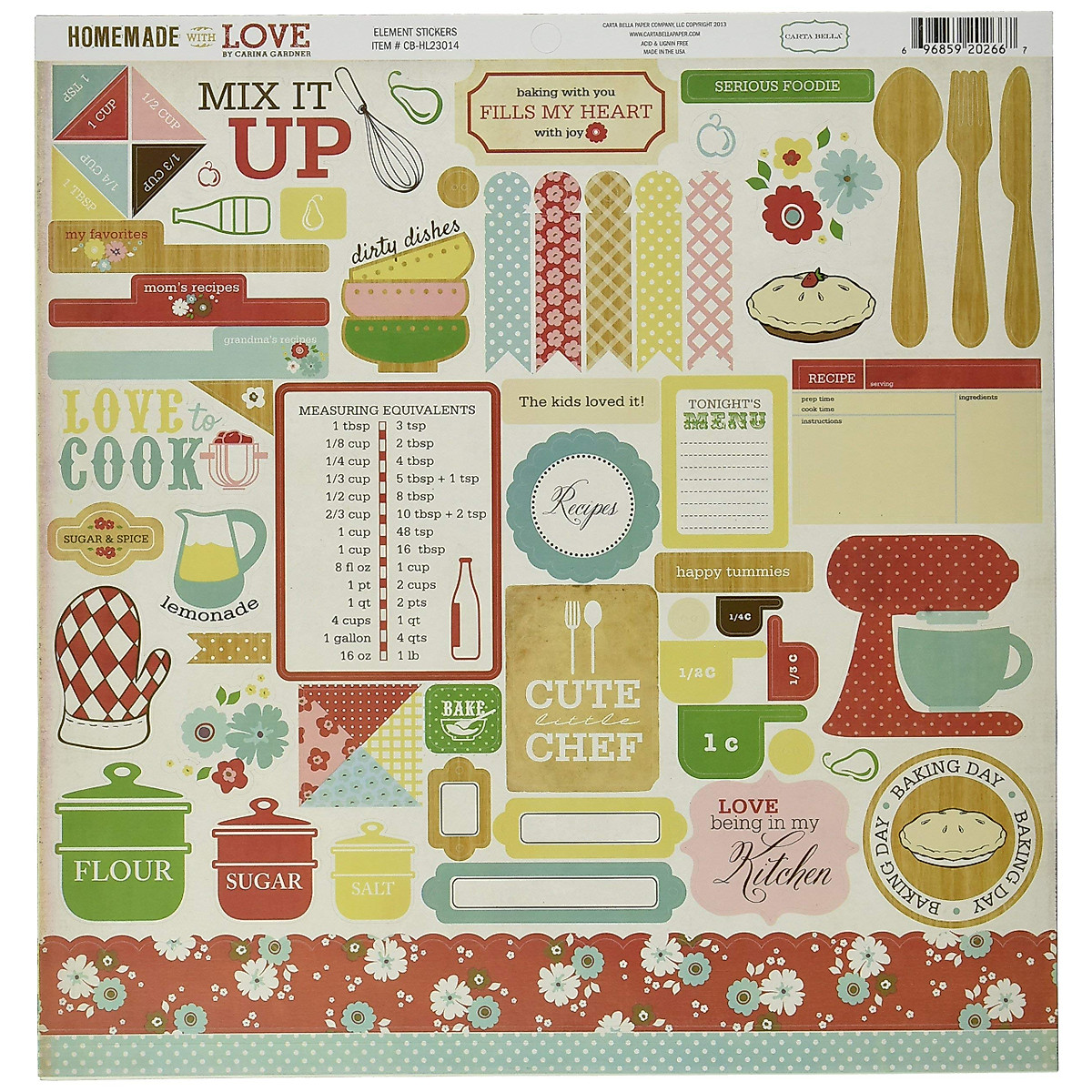 Echo Park Paper Company CB-HL23016 Homemade with Love kit Original Version, 12-x-12-Inch