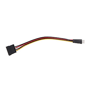 Gimax 1Pc 4-Pin FDD Floppy Male To 15-Pin SATA Female Converter Adapter Power Cable Cord 23cm for Computer Connector