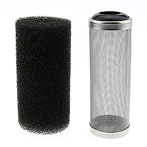 LUORNG Stainless Steel Aquarium Filter Guard 16mm Pre-Filter Sponge Aquarium Filter Protector Cover Kit for Fish Tank Inlet Pond