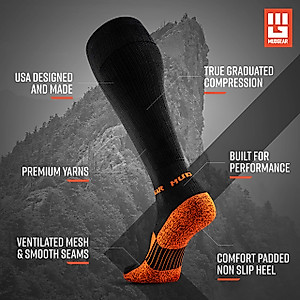 Premium Compression Socks Men and Compression Socks Women - Mens Compression Socks for Running, Womens Compression Socks, Women's Compression Socks Knee High White Compression Socks for Nurses, Travel