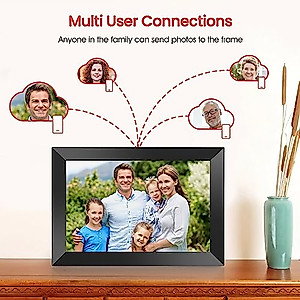 Frameo 10.1 Inch WiFi Digital Picture Frame, 1280x800 HD IPS Touch Screen Photo Frame Electronic, 16GB Memory, Auto-Rotate, Wall Mountable, Share Photos/Videos Instantly via Frameo App from Anywhere