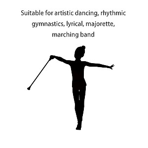 Oiloda Twirling Baton 21 Inches Marching Baton Spinning Dance Baton Metal Gymnastics Parade Stick for Child in Majorette (Purple)