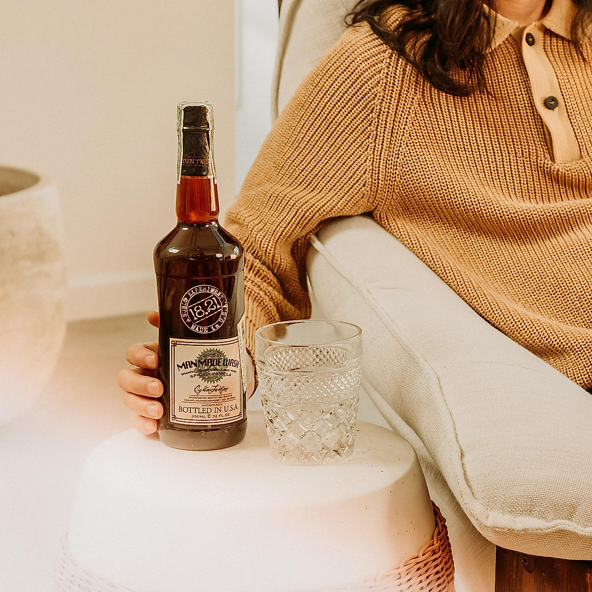 18.21 Man Made Original Spiced Vanilla 3-in-1 Body Wash, Shampoo, & Conditioner for Men, All Hair & Skin Types, Strengthens and Moisturizes in a Manly Aroma, 32oz