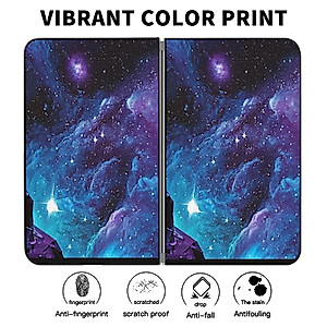 AIRWEE Case for Microsoft Surface Duo Case,Surface Duo Leather Case 2020, Ultra Slim Hard PC Back Case Protective Fold Cover Case for Microsoft Surface Duo,Starry Sky