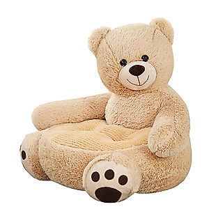 Eaarliyam Children's Sofas, Kids Sofa Cute Cartoon Bear Toddler Armchair 20x20x18 Inch Plush Animal Play Sofa for Baby Bedroom Furniture Home Decor, Toddler Armchair