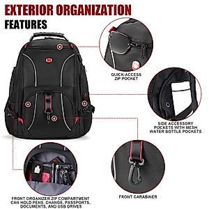 StarCloud 18.4-Inch TSA-Friendly Laptop Backpack - Water-Repellent, Perfect for College, Commuting, Weekend Getaways & Business Travel