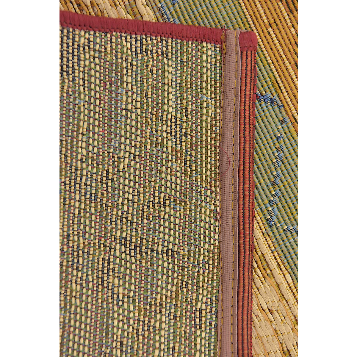 Unique Loom Outdoor Modern Collection Area Rug - Traditional (2' 2" x 3' 1" Rectangle, Multi/ Gold)