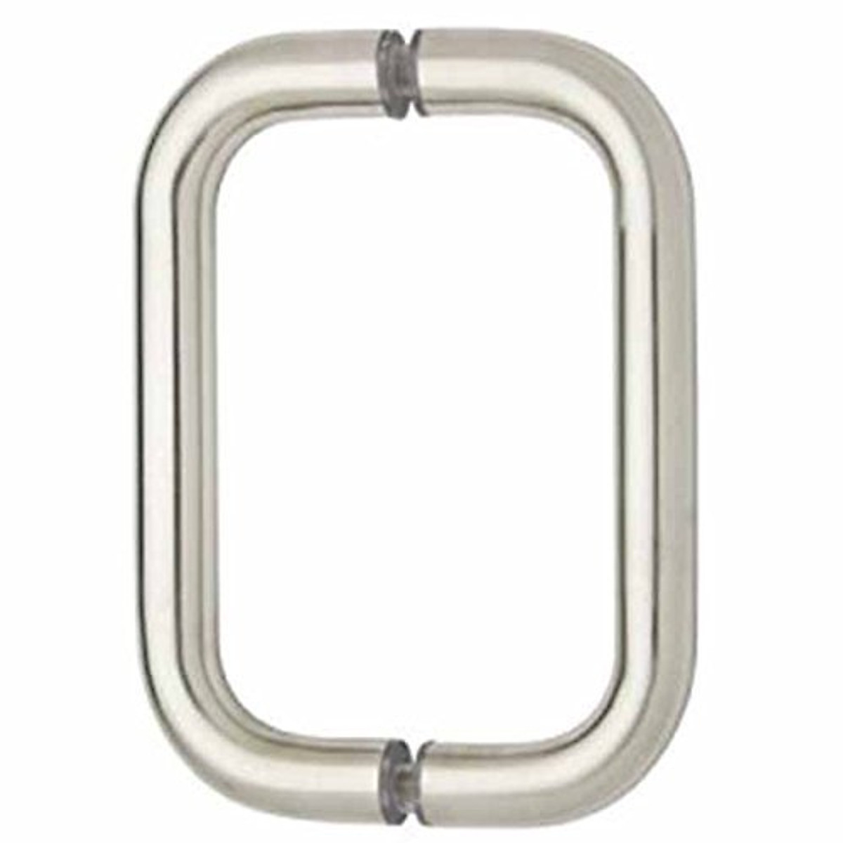 Dynasty Hardware 6" Back to Back Tubular Shower Door Pull for Frameless Shower Doors, Satin Nickel