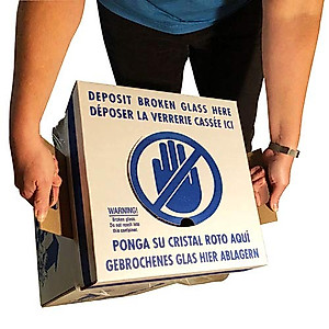 Dynalon 797035 Medium Floor Model Laboratory Glass Disposal Box, 12" Length x 12" Width x 20" Height (Case of 6)