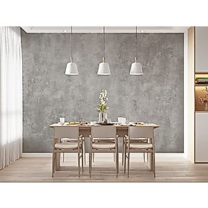Stone Marble Peel and Stick Wallpaper (24" x 78.7", 2 Pack, Concrete Texture, Gray) Renter Friendly Removable Waterproof Vinyl Home Décor for Cabinets Bookshelf Drawer Table Furniture