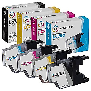 LD Products Compatible Ink Cartridge Replacement for Brother LC75 High Yield (1 Black, 1 Cyan, 1 Magenta, 1 Yellow, 4-Pack)