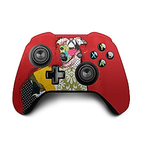 Head Case Designs Officially Licensed Michel Keck Greyhound Art Mix Matte Vinyl Sticker Gaming Skin Case Cover Compatible With Xbox One S Console and Controller Bundle