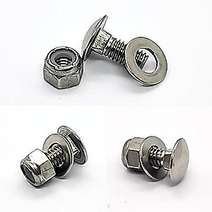 4pcs 784-5581A Carriage Bolts Nuts and Washers Kit Replacement 784-5581A Shave Plate Scraper Bar (5/16-18) 5/8"